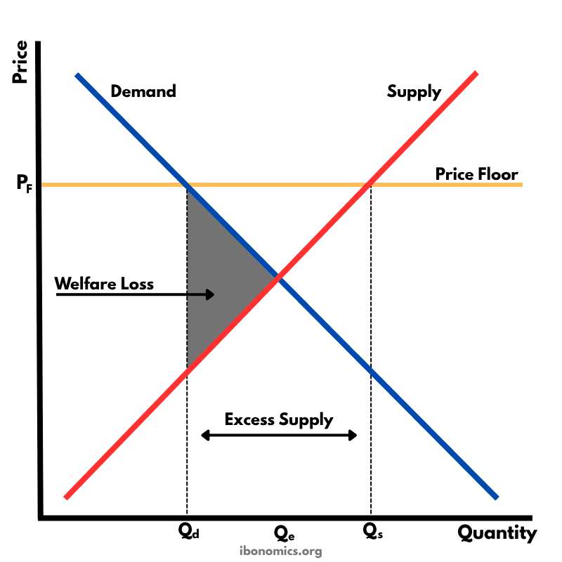 Price Floor and Welfare Loss | IB Economics Diagrams